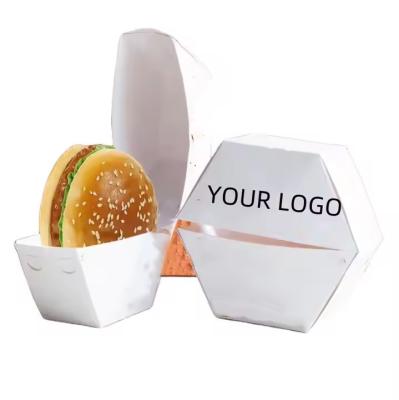 China Customized Logo Burger Box Biodegradable Fast Food Takeout Food Box for sale