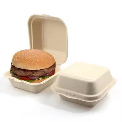 China Großhandel Biologisch abbaubare Muschelschalen mit Zuckerrohr-Bagasse für Pommes zu verkaufen