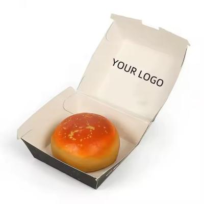 중국 환경 친화적 인 패스트 푸드 종이 상자 햄버거용 주문 인쇄 로고 판매용