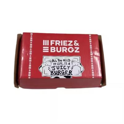 Cina Custom Eco-Friendly Corrugated Cardboard Burger Boxes for Fast Food Takeout in vendita
