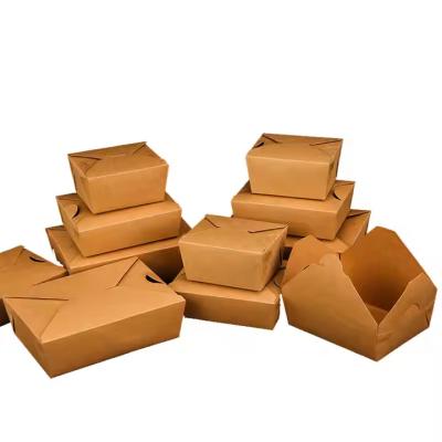 China Customized Recyclable Paper Cardboard Boxes for Fried Chicken Burgers and French Fries Takeaway for sale