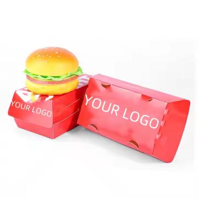 Cina 4C/UV/Lamination/Varnish Burgers Box Fast Food Carta di imballaggio per dimensioni personalizzate in vendita