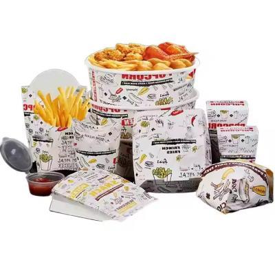 中国 カスタマイズされた印刷 ハンバーガーボックス ファストフード 油耐性パッケージボックス 販売のため