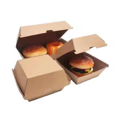 China Burger Box Biodegradable Fast Food Corrugated Cardboard Customization for sale