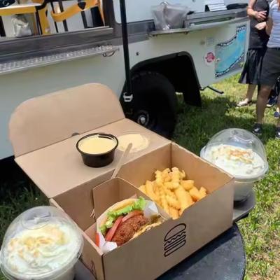 China Eco-Friendly Customized Hamburger Box Biodegradable Paper Cardboard Fast Food Box for sale