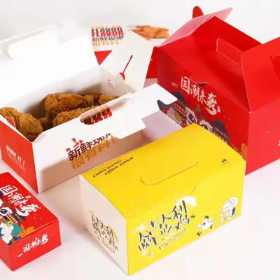 Cina Burger patatine fritte pollo fritto hot dog imballaggio scatola di carta stampa su misura in vendita