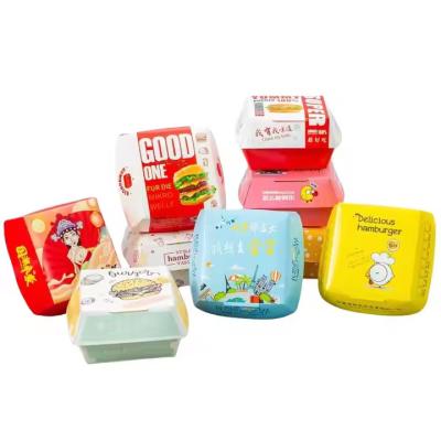 Cina Scatola di imballaggio usa e getta personalizzata per hamburger di pollo fritto patatine fritte fast food in vendita