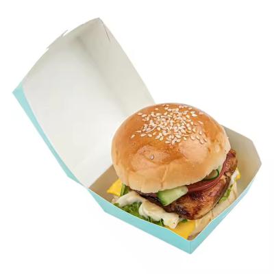 China Customized Burger Box Packaging made of Paperboard for Recyclable Fast Food for sale