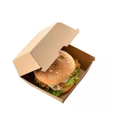 中国 カスタムロゴと生分解性パッケージ付きのクラフト紙ハンバーガーボックス 販売のため