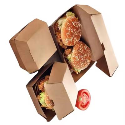 中国 カスタムロゴと生分解性パッケージ付きのクラフト紙ハンバーガーボックス 販売のため