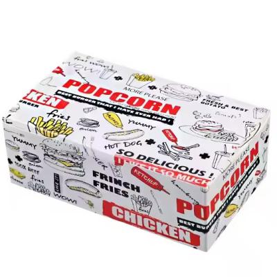 China Wholesale customized fried chicken boxes low-priced fast food cardboard takeaway popcorn boxes for sale