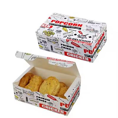 China Wholesale customized fried chicken boxes low-priced fast food cardboard takeaway popcorn boxes for sale