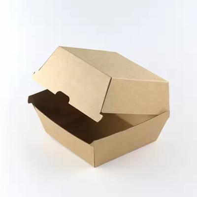 China Food Grade Paper Cardboard Burger Box met aangepaste grootte en CMYK 4 kleurenprint Te koop