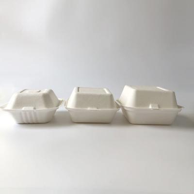 Cina Scatola di hamburger per fast food ecologica con guscio di vongole biodegradabile in vendita