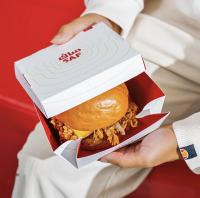 China Personalized Design Burger Box Foldable Corrugated Custom Packaging Clam Shell for sale