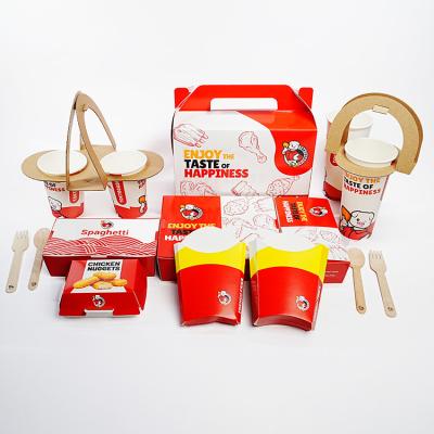 중국 도매 맞춤형 튀긴 닭 튀김 튀김 핫도그 닭 날개 패스트푸드 햄버거 상자 판매용