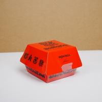 China Biodegradable Burger Box Packaging Customized Printing Packaging Cardboard Paper Burger Box for sale