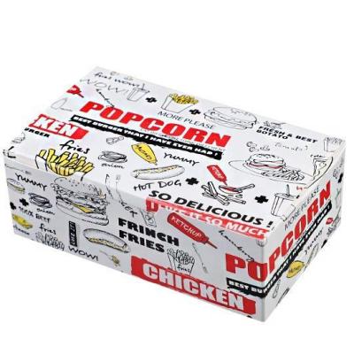 Cina Logo personalizzato stampato per pollo fritto, patatine fritte, popcorn, fast food, da asporto, scatola di carta biodegradabile in vendita