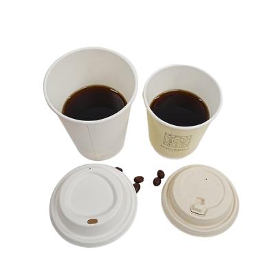 Cina Tazza da caffè cartacea biodegradabile monouso singola e doppia con coperchio in vendita