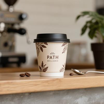 Cina Coppa di caffè cartacea monouso senza rivestimento di plastica in vendita