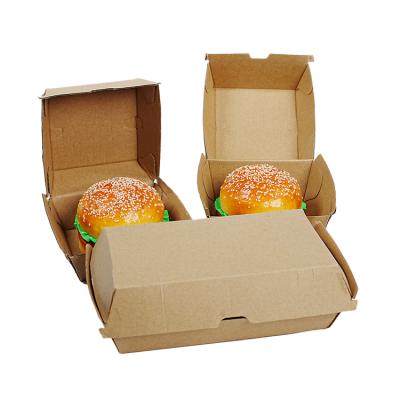 China Eco-friendly custom printed logo size biodegradable corrugated paper burger box for sale