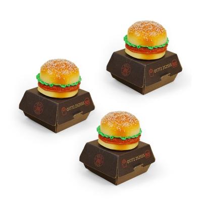 China Biodegradable custom logo disposable fast food takeaway burger box for sale