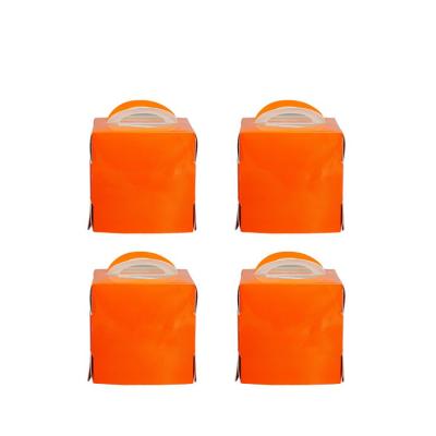 China Customized printed logo disposable food hand-held cake paper box for sale