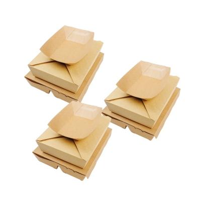 China Wholesale customized eco-friendly biodegradable food grade disposable fast food takeaway paper box for sale