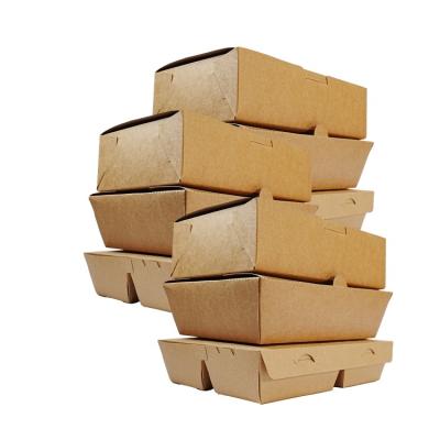 China Eco-friendly customized food grade disposable fast food salad restaurant takeaway paper box for sale