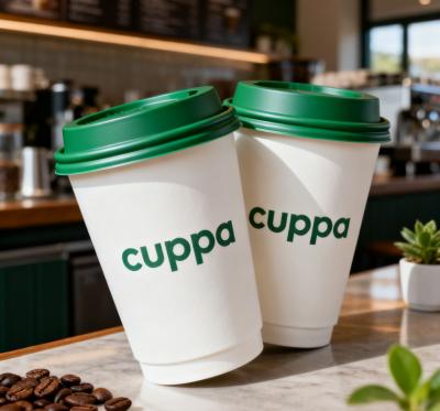 中国 カスタマイズされた使い捨て紙コーヒーカップ 蓋付き 環境に優しい生物分解性 販売のため