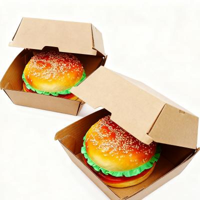 中国 環境に優しく生分解性の段ボール包装 カスタマイズされたハンバーガー紙箱 販売のため