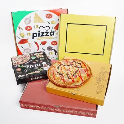 China Low price custom printing logo foldable corrugated packaging paper pizza box fast food delivery box for sale