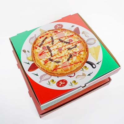 China Low price custom printing logo foldable corrugated packaging paper pizza box fast food delivery box for sale