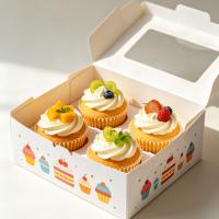 China Customized Logo Foldable Window Cake Packaging Box with Eco-Friendly Material and Flat Pack Design for sale