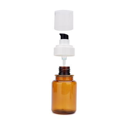 Cina OEM PETG Amber Plastic Pump Bottles 40ml 60ml 100ml 130ml in vendita