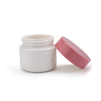 Cina 3 Oz un barattolo 30ml 2 barattoli di Oz 1 Oz/creme cosmetici di plastica dell'ANIMALE DOMESTICO con il cappuccio rosa in vendita