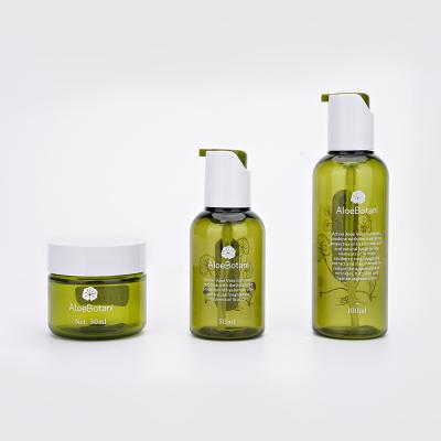 China Claro - frasco da garrafa 50ml PETG da loção e grupo cosméticos plásticos verdes das garrafas à venda