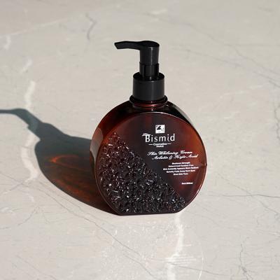 China 250ml bruine de Zorg van PETG Amber Pump Bottles For Skin Verpakking Te koop
