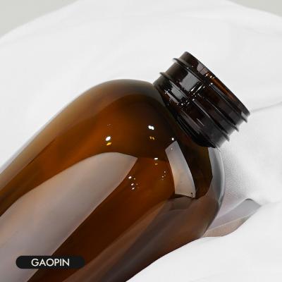 Cina 10.14oz 13.52oz intorno alle bottiglie di plastica piane Brown Eco dello sciampo amichevole in vendita