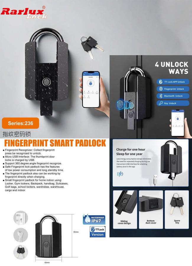 Fingerprint Smart Padlock - advanced biometric security lock with modern design