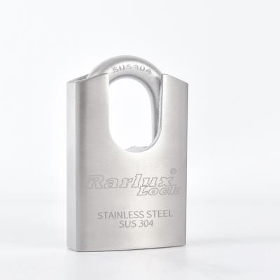 China Rarlux Hot Selling  Double Locking Solid Padlock Heavy Duty Security Stainless Steel Padlock for sale