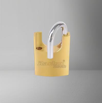 China Rarlux Chrome Plated Solid Padlock Shackle Protected Anti-cut Brass Padlock for sale