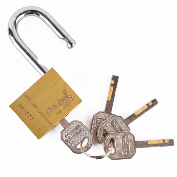 Quality 40-70mm High Security Padlock Brass Copper square Brass Padlock Solid Padlock for sale