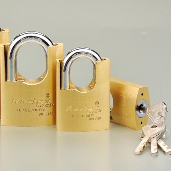 Quality Rarlux 40-70mm High Security Industrial Safety Durable Brass Padlock with Hardened Steel Shackle for sale