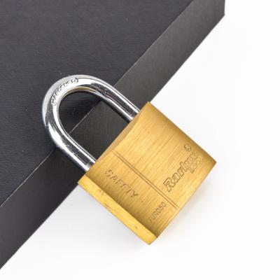China Rarlux 40mm Best Brand Keyed Plated Brass Cylinder Solid Padlock Shackle Brass Padlock for sale