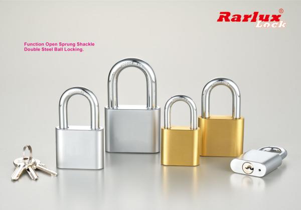 Quality Rarlux Trendy Style Solid Durable Anti-theft Brass Padlock with 3 Keys for sale