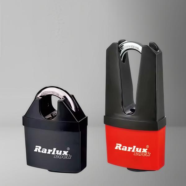 Quality Rarlux Waterproof Padlock Shackle Protected Disc Padlock with Plastic Cover High Safety 4 Keys 55mm,65mm Best Padlock for sale