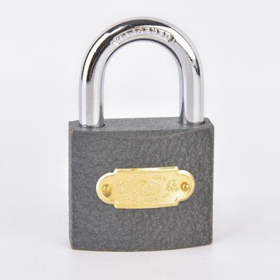 China Rarlux Use Best Lock China 50mm Grey Color Painted Short Shackle Iron Padlock Durable 3 Steel Keys Solid Brass Cylinder for sale