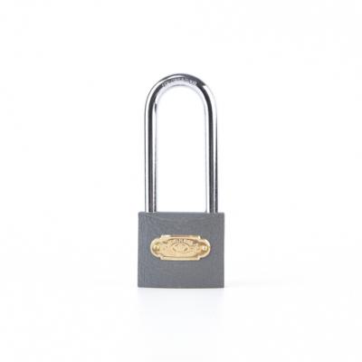 China Rarlux Medium Grey Iron Padlock High Security Master Lock with Long Shackle Key Unlock Way for sale