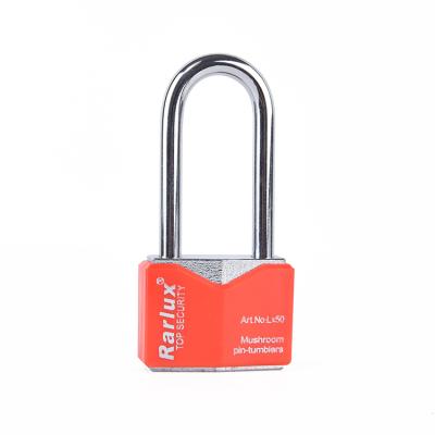 China Rarlux 25mm Long Shackle Plastic Cover Colorful Rhombic Chrome Plated Iron Padlock with Solid Brass Cylinder and Steel Key for sale
